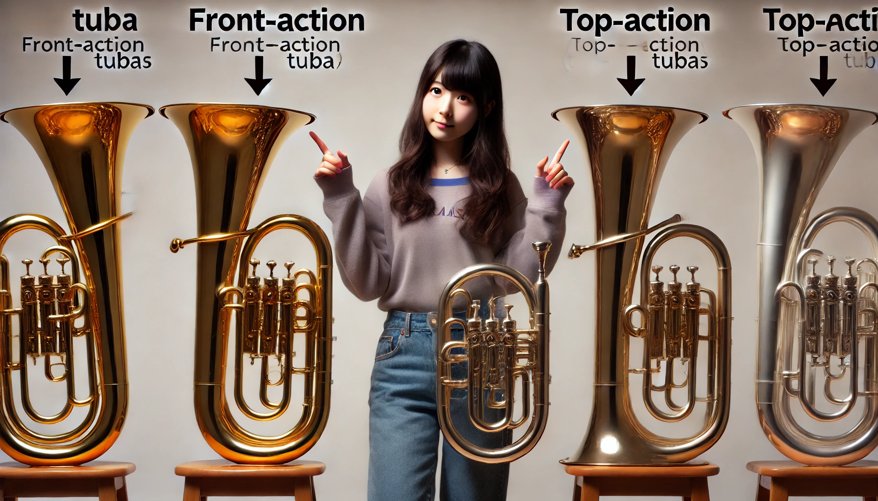 チューバのフロントアクションとは？操作方法やトップアクションとの違い