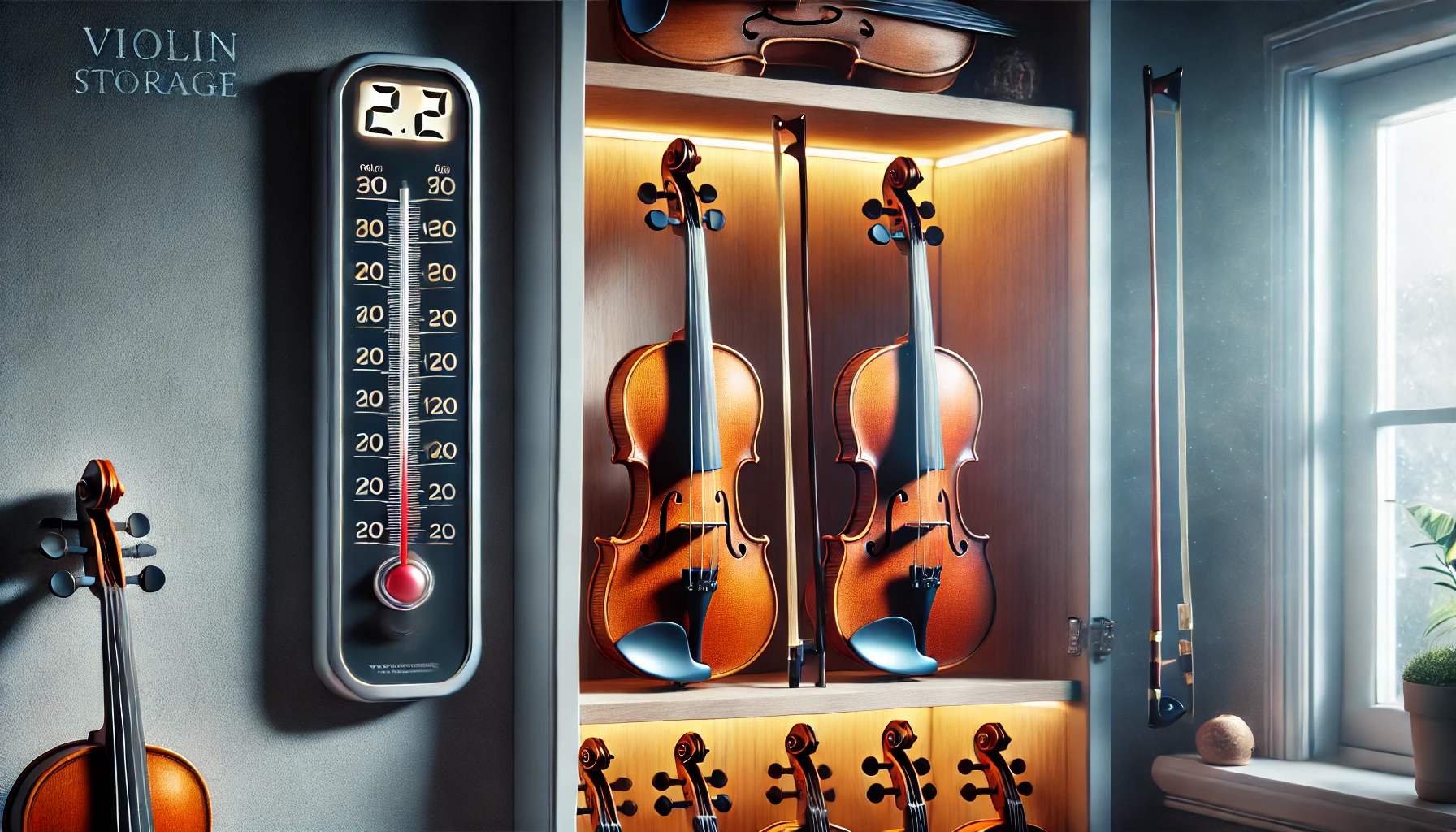 バイオリンの収納棚の選び方とは？おすすめの設置場所と湿度管理方法